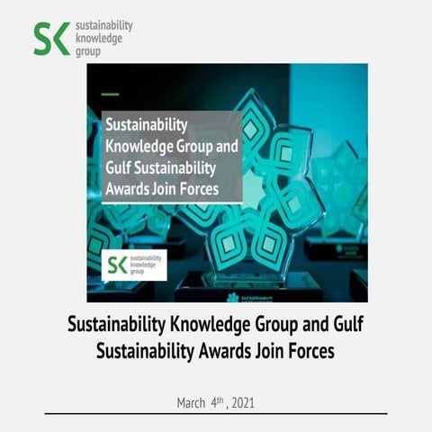 Sustainability Knowledge Group and Gulf Sustainability Awards Join ...