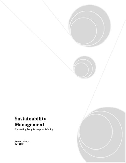 A Maturity Model For Integrating Sustainability In Projects And Project ...