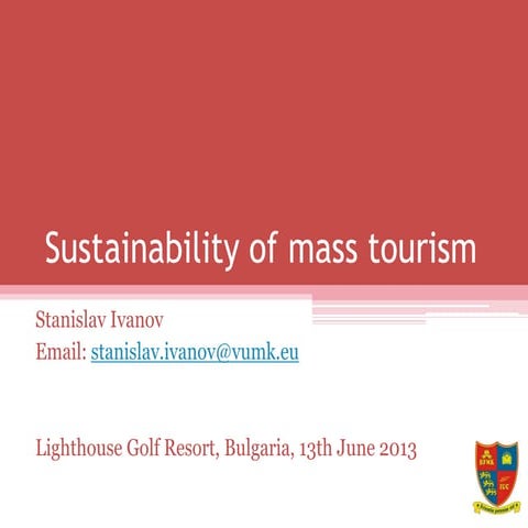 Sustainability of mass tourism | PDF