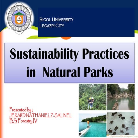 Sustainability practices in natural parks | PDF