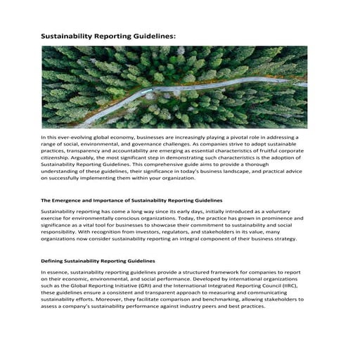 Sustainability Reporting guidelines-utopiic.pdf | Green Solutions ...