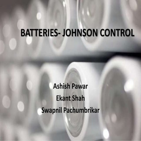 Sustainabilty of johnson control batteries | PPTX
