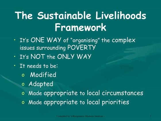 Livelihood concept | PPT