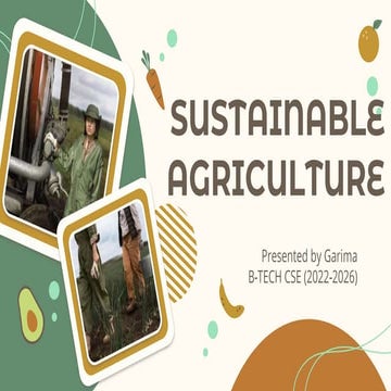 sustainable agriculture.pptx | Agriculture | Industries