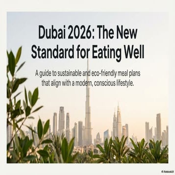Sustainable and Eco-Friendly Meal Plans in Dubai A 2026 Guide | PDF