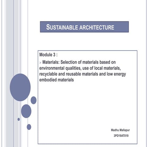 Sustainable architecture.pptx........................ | PPTX | Indoor ...
