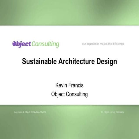 Sustainable Architecture Design | PPTX