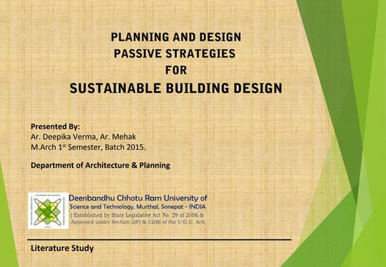 Tropical green building design | PPT
