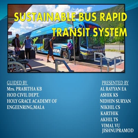 Sustainable bus rapid transit system | PPTX