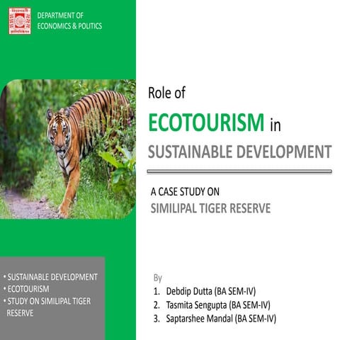 Role of Ecotourism in Sustainable Development | PPTX