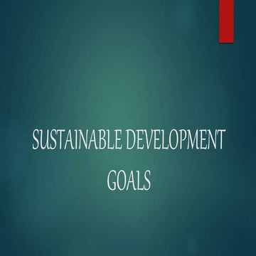 17 Goals Of Sustainable Development presentation | PPTX