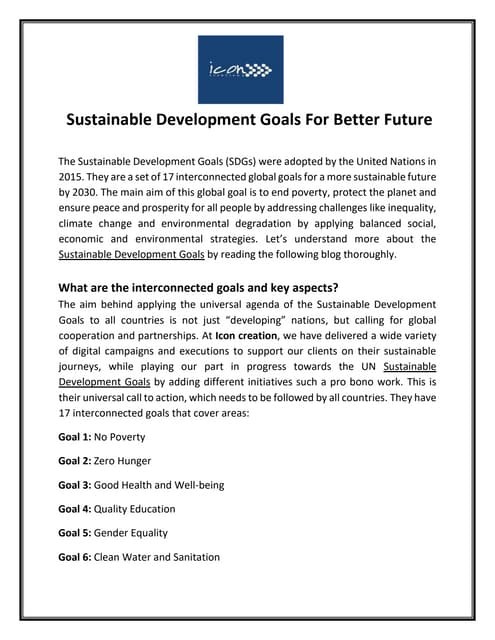 17 goals of SDG | PPT