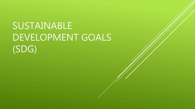17 Goals Of Sustainable Development presentation | PPTX