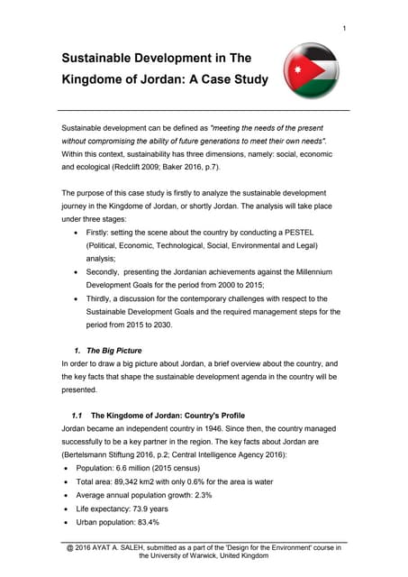 Sustainable Development from an Economic Perspective | PPT