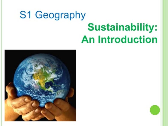 Environmental sustainability ppt | PPTX