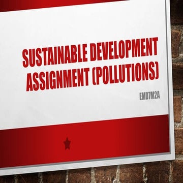 Sustainable Development Problems (pollution) | PPTX