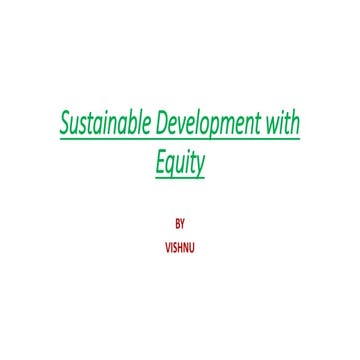 Sustainable development with equity | PPTX