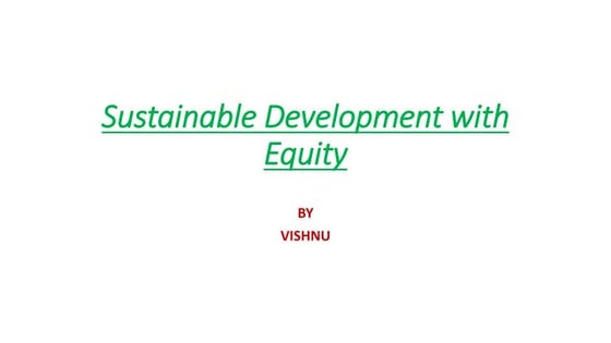 Environment and sustainable development | PPT