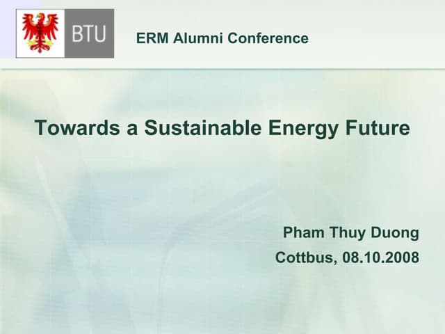 Sustainable energy ppt | PPT