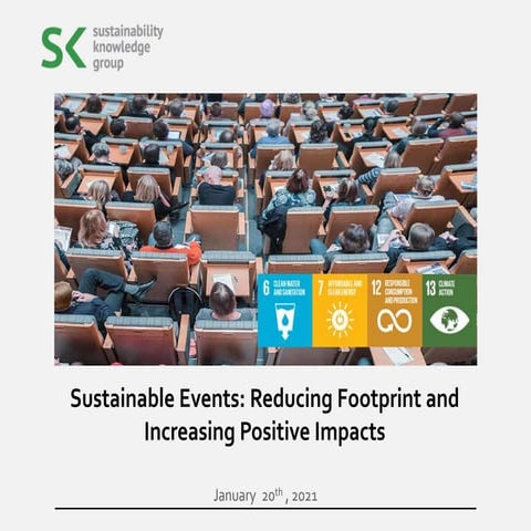 Sustainable Events: Reducing Footprint and Increasing Positive Impacts ...