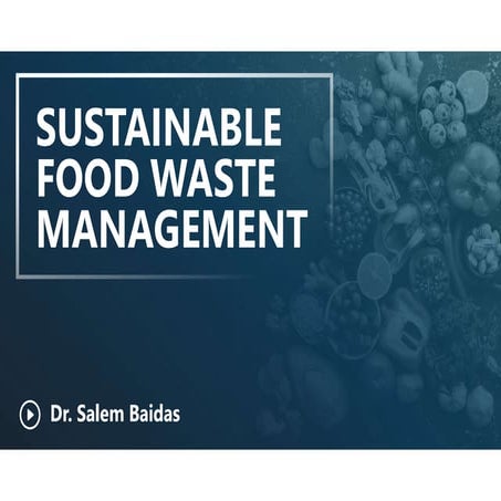 Sustainable Food Waste Management | PPT