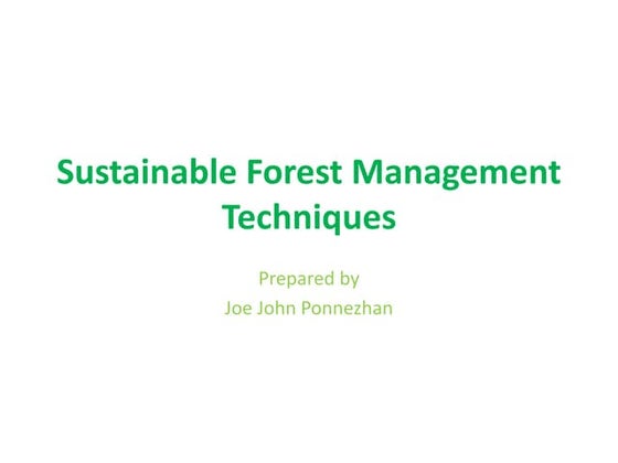 Forest management | PPT