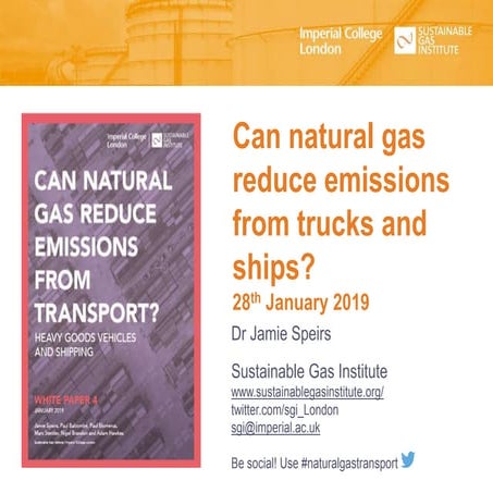 Can natural gas reduce emissions from transport - 28 Jan 2019 | PPT