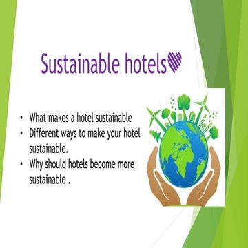 sustainable hotels | PPTX