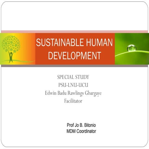 Sustainable Human Development | PPT