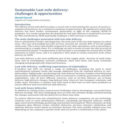 Sustainable Last mile delivery- challenges & opportunities.pdf