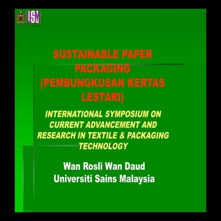 Sustainable Paper Packaging | PDF