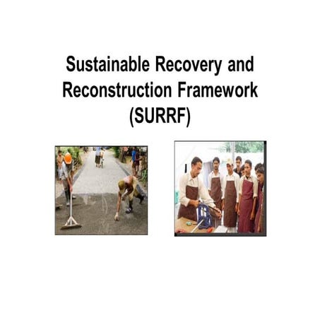 Sustainable Recovery And Reconstruction Framework Surrf 1 Pdf