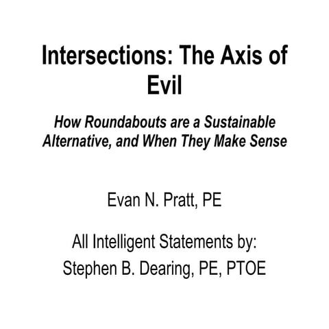 FHWA roundabout presentation | PPT