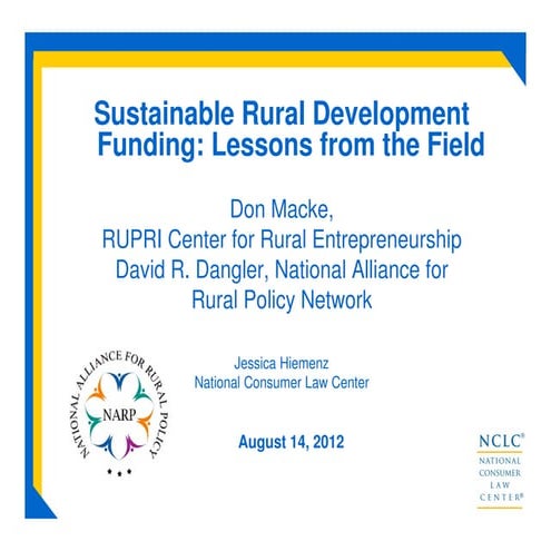 Sustainable rural development group 7 | PPTX