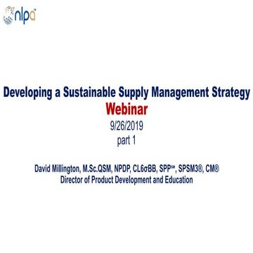 Developing A Sustainable Supply Chain Strategy Pptx