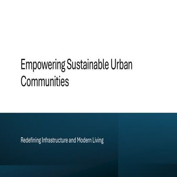 Building Urban Sustainable Communities: A Vision by UrbanAxis | PDF