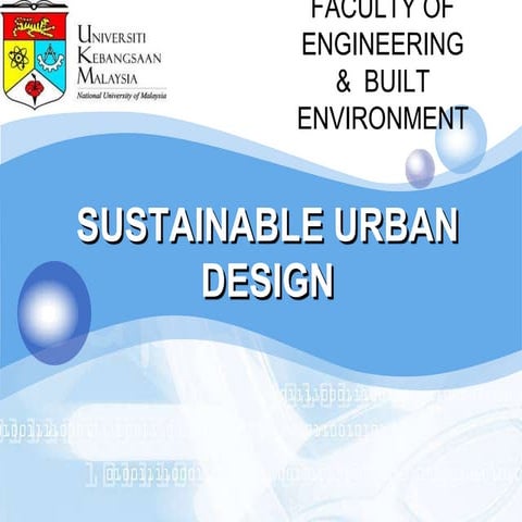 Sustainable urban design for kajang city | PPT