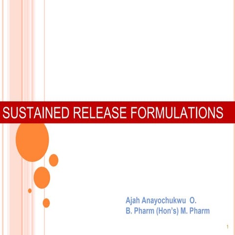 Sustained Release Formulations Pptx