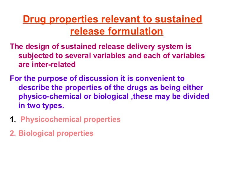 Sustained Release Property sustained-release-property