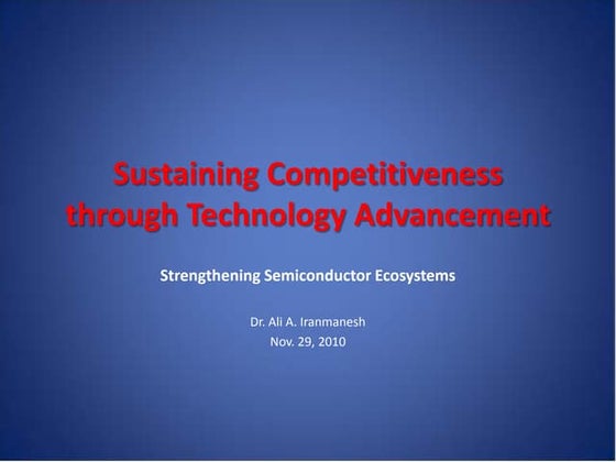 Dr. Ali Iranmanesh presentations