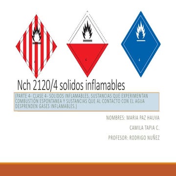 Sustancias peligrosas parte 4- clase 4- solidos inflamables | PPTX