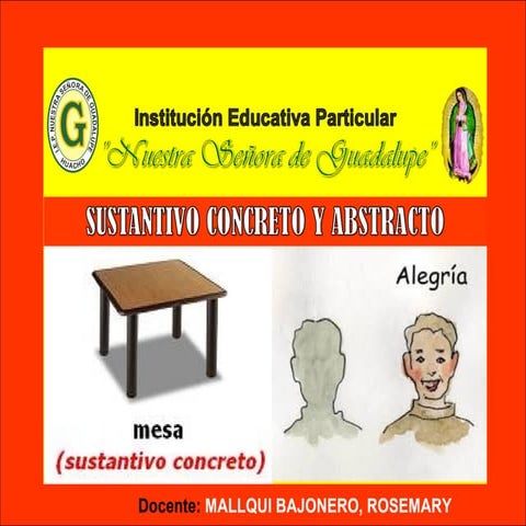 Sustantivo concreto y abstracto | PPT