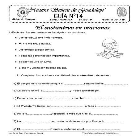 Sustantivo en oraciones | PDF