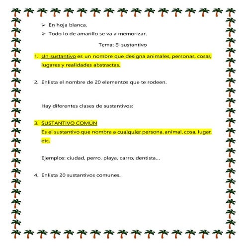 Hoja De Trabajo De Sustantivos Persona Lugar Cosa