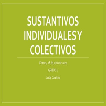 Sustantivos individuales y colectivos | PDF