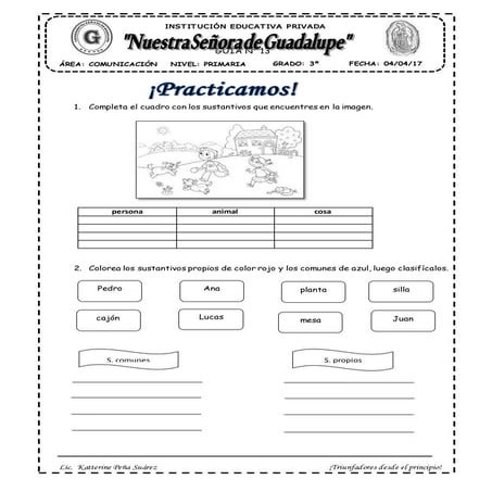 Sustantivos repaso | DOCX