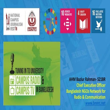 Tuning in to University Campus Radio & Campus TV in Bangladesh | PPT
