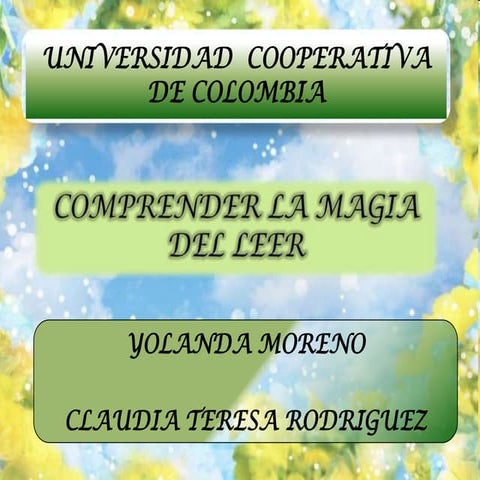 COMPRENDER LA MAGIA DE LEER | PPSX