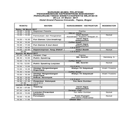 Susunan acara2 | DOCX