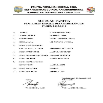 contoh Jadwal ronda | PDF